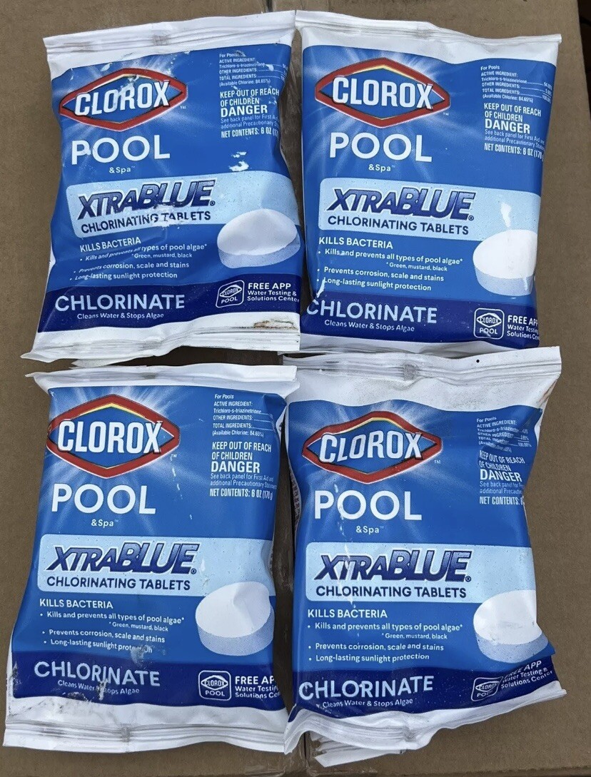 Clorox pool & Spa XtraBlue Chlorinating Tablets 4 packages Free ...