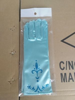 Beautiful Frozen Princess Queen Elsa Anna Costume Blue Gloves w ...