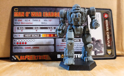 Battletech Gargoyle Man O War Gray Death Legion Lance Pilot, Mech Cards ...