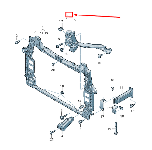 NEW AUDI RSQ8 RIGHT RADIATOR SUPPORT BRACKET 4M8805608B NO IMPORT ...