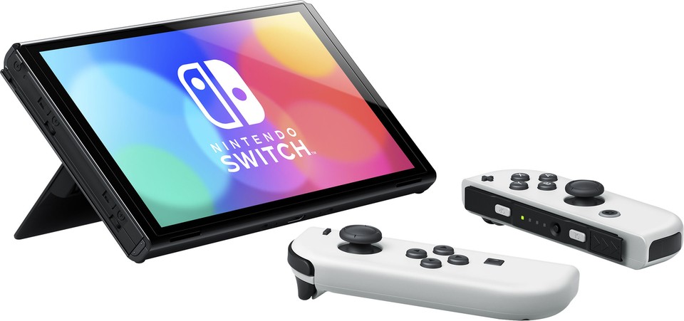 🔥Brand NEW Nintendo Switch OLED 64GB Model Console + White JoyCon FeDex ...