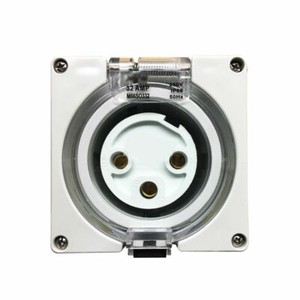 3 Pin 32 Amp Single Phase Female Outlet Surface Socket Weatherproof ...