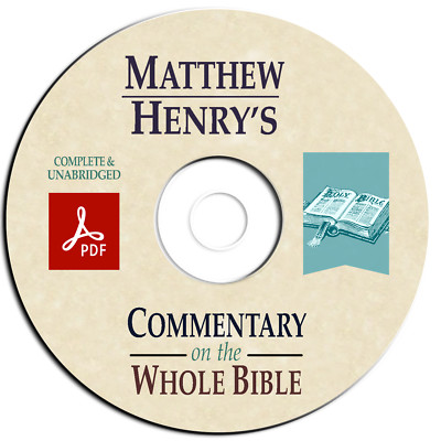 Matthew Henrys Complete Commentary Whole Bible-ALL 6 VOLUMES +Concise ...