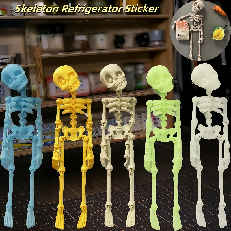 3D Printed Magnetic Human Skeleton Refrigerator Sticker Movable ...