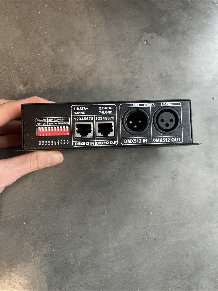 4 Channel DMX512 Decoder RGBW PWM Dimmer Driver LED Strip Light ...