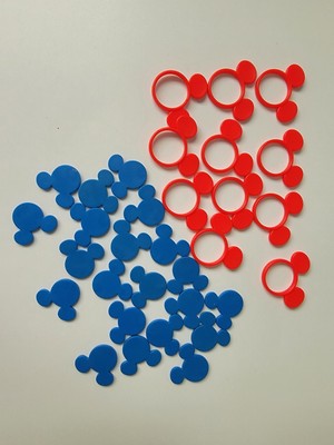 Lot of 32 Mickey Mouse Ears Disney Tokens Board Game Replacement ...