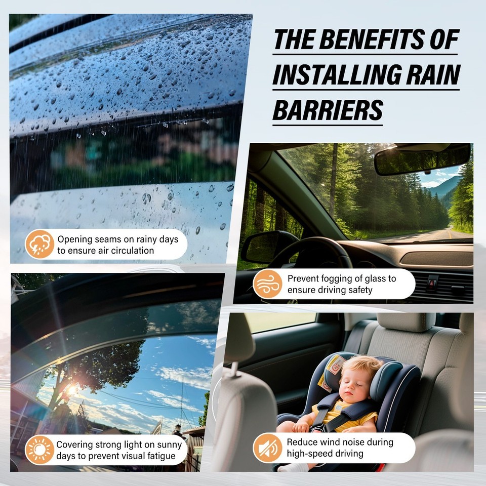 🔥External Wind Deflectors For Ford Ranger 2023-2026 XLT Tremor Raptor ...