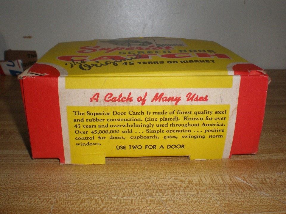 Box of 12 Vintage Superior Screen Door Catch Spring Loaded The Original ...