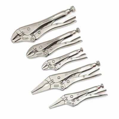 Crescent 5",6.5",7",9",10" Locking Pliers Vice Grip Torque Lock 5pc Set ...