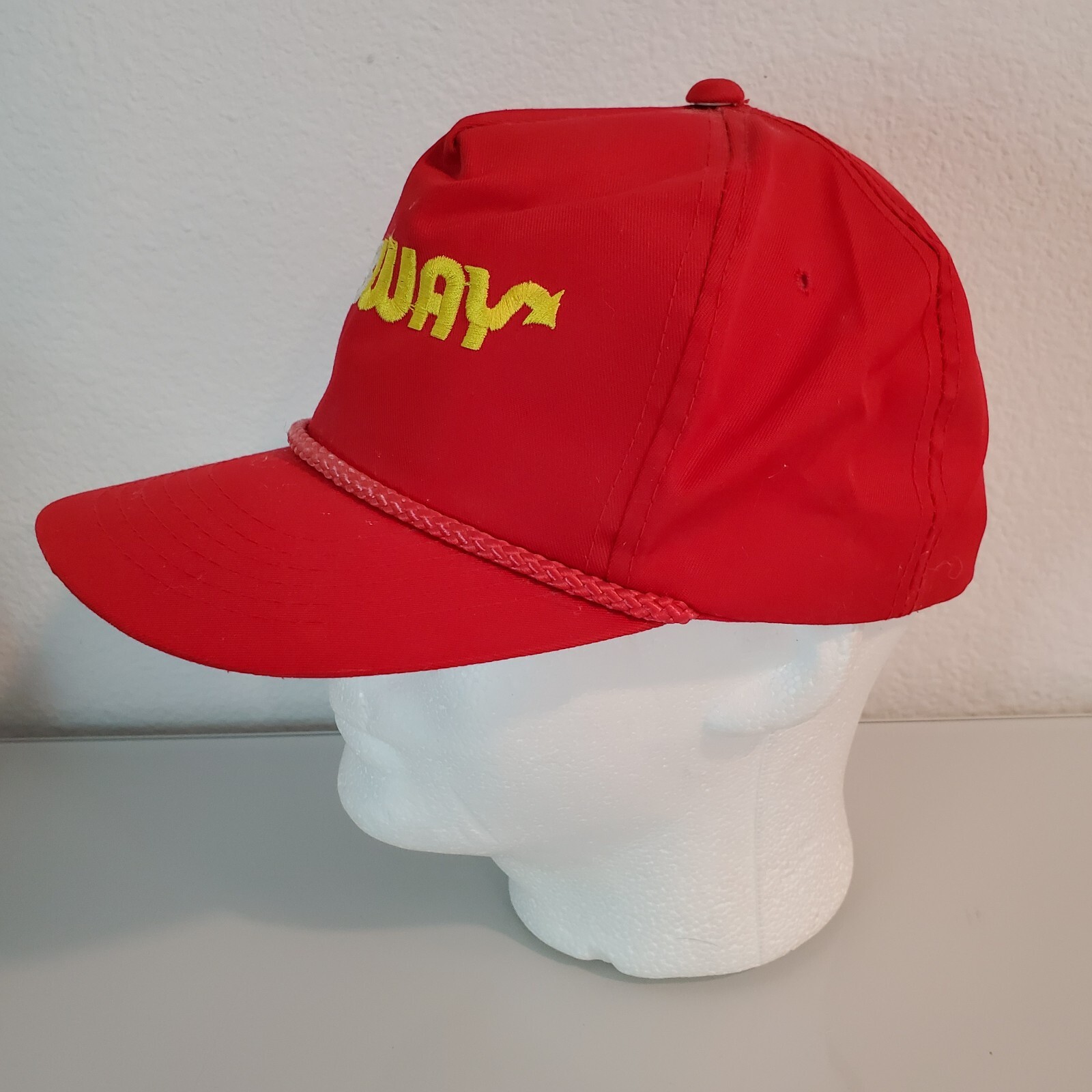 Vintage Subway Restaurant Employee Red Snapback Adjus… - Gem