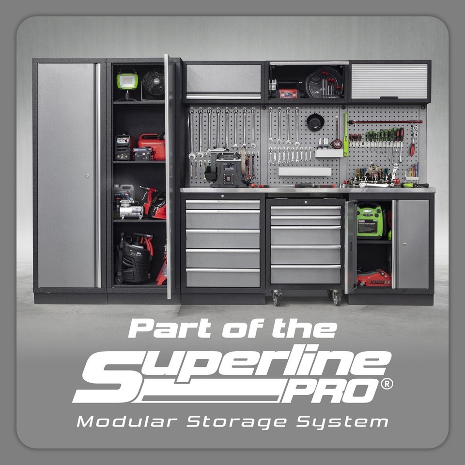 Sealey Superline Pro 3.24m Storage System - Pressed Wood Worktop Garage ...