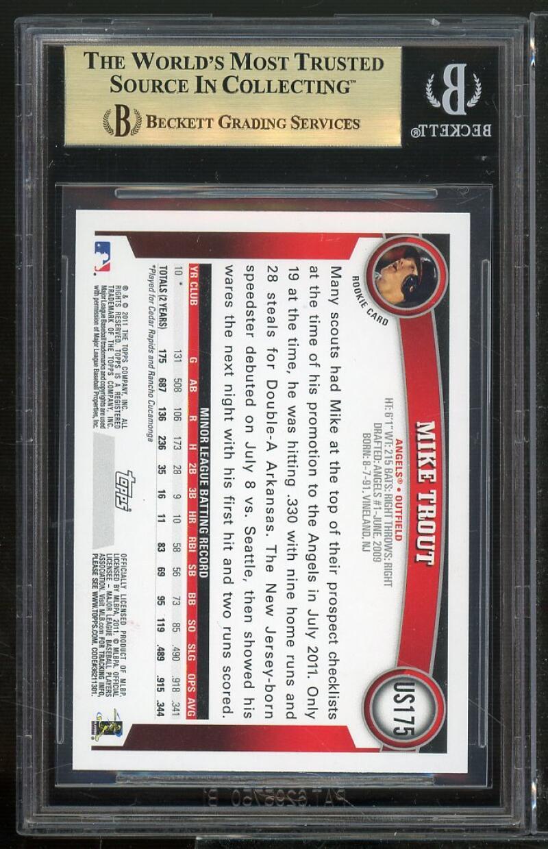 Mike Trout Rookie Card 2011 Topps Update #US175 (PRISTINE) BGS 10 | eBay