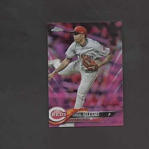 2018 Topps Chrome Pink Refractor #82 RAISEL IGLESIAS | eBay