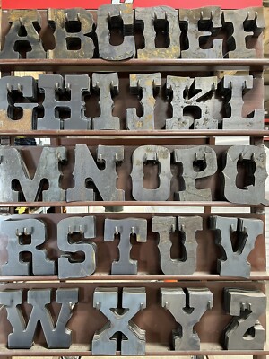 8" Tall Steel Western Letters & Numbers - 1/8" thick plasma cut steel ...