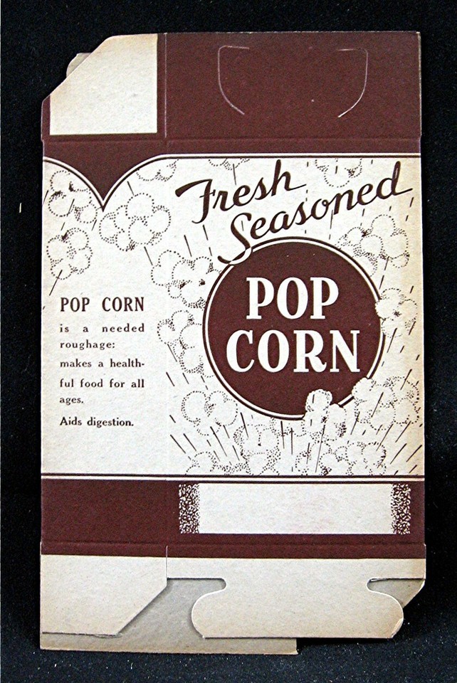 Vintage Fresh Seasoned Popcorn Box Unused Old Unused Movie Theatre ...