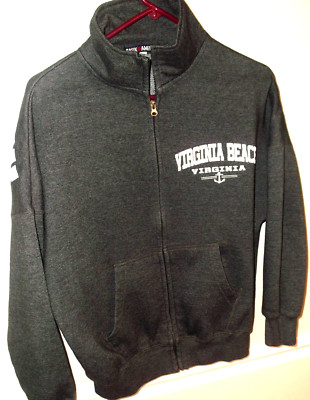 Basix Of America Black Virginia Beach Full Zip Cotton/Poly Jacket Size ...