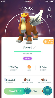 SALE Pokémon GO - Purified Entei - PVP - Safe & Fast Delivery ! | eBay