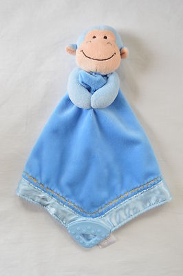 Prestige Baby Monkey Teether Blanket Little Love Cuddle Puppet Blue ...