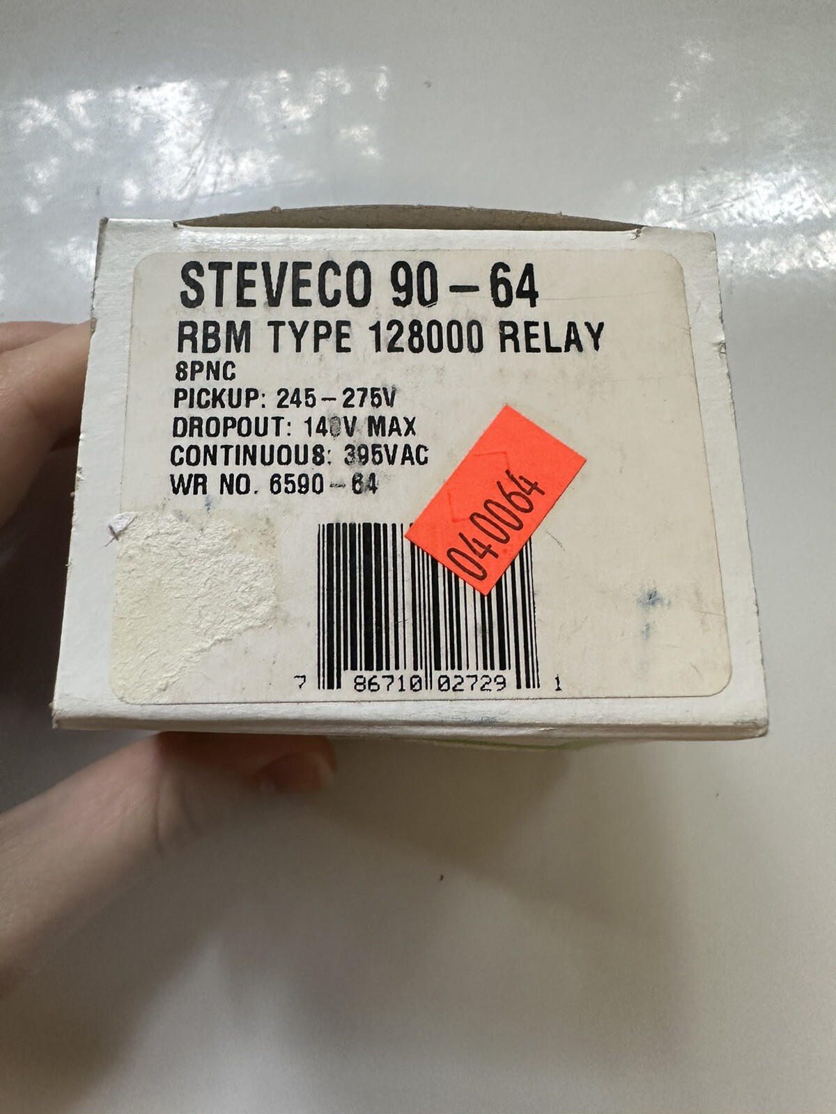 Steveco White Rodgers 90-64 Potential Relay RBM Type 128000 Relay 9064 ...