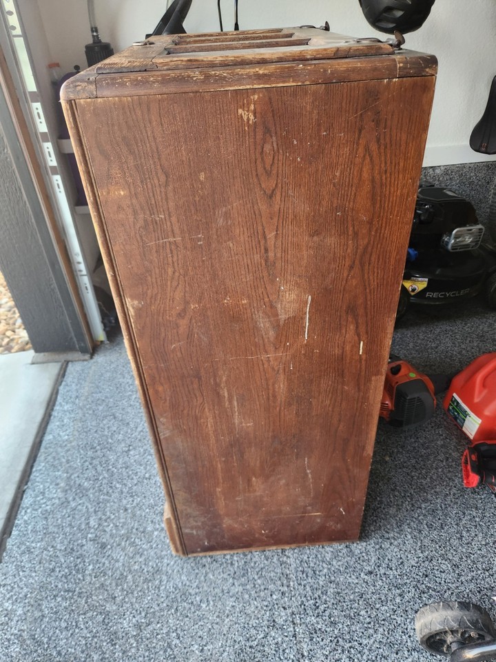 Antique Alaska Ice Box Refrigerator Early 1900s Wood Cabinet Vintage ...