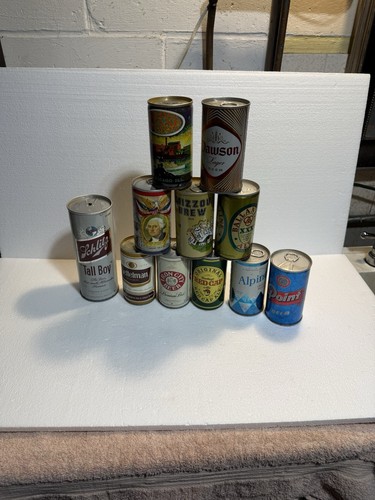 (11). Vintage Beer Cans EMPTY Open Mixed Brands Collection Lot | eBay