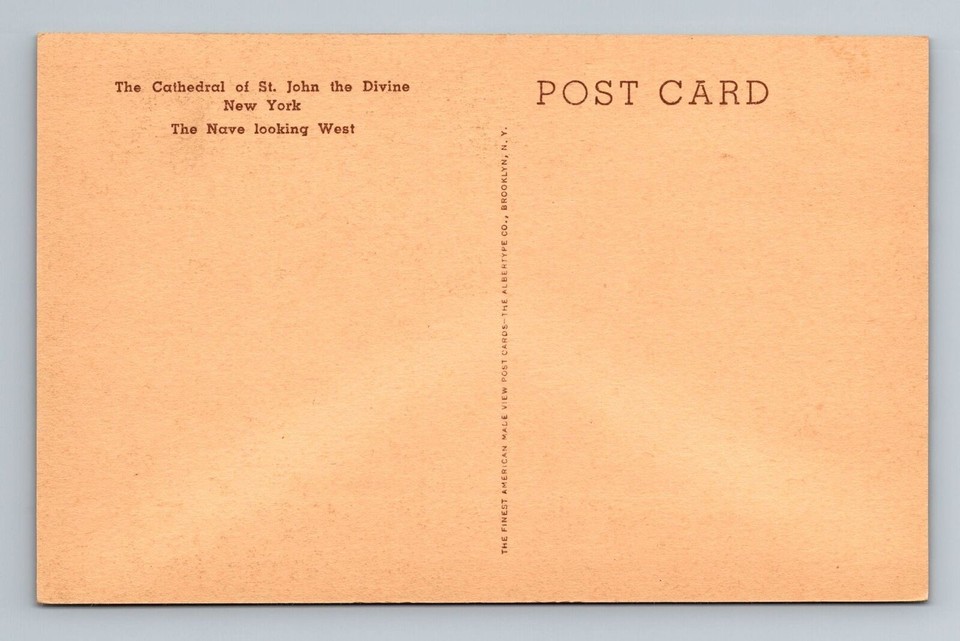 New York City NY,, Cathedral Of St John The Divine Vintage Souvenir Postcard | eBay