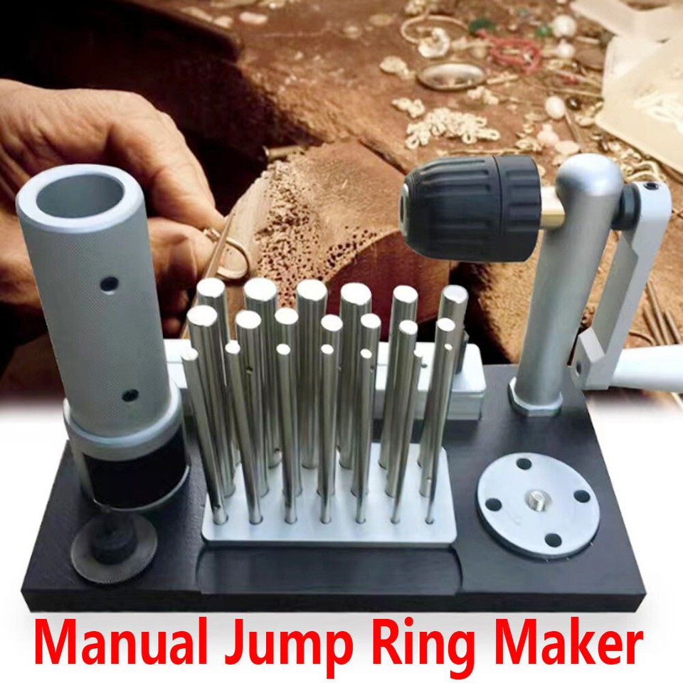 Manual Jump Ring Maker Machine Jewelry Tool Stainless Steel W/ Mandrel ...