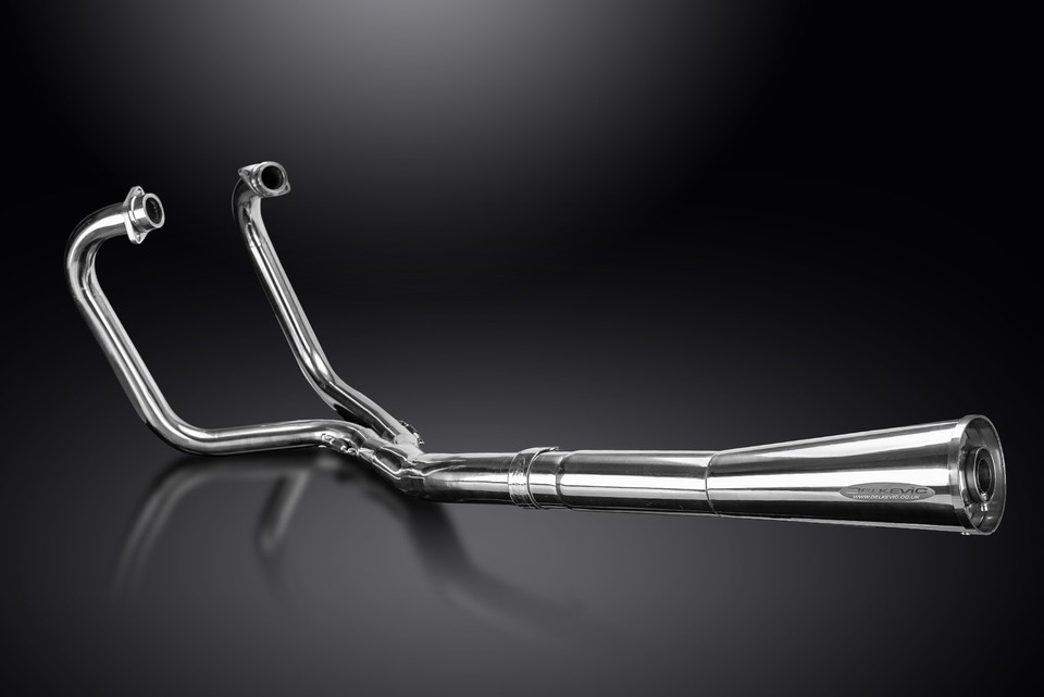 Honda CX500 CX500C CX500 Deluxe Full Exhaust 2-1 Stainless Megaphone ...