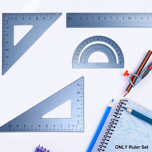 Aluminum Alloy For School Math Geometry Teacher Triangle Ruler Set ...