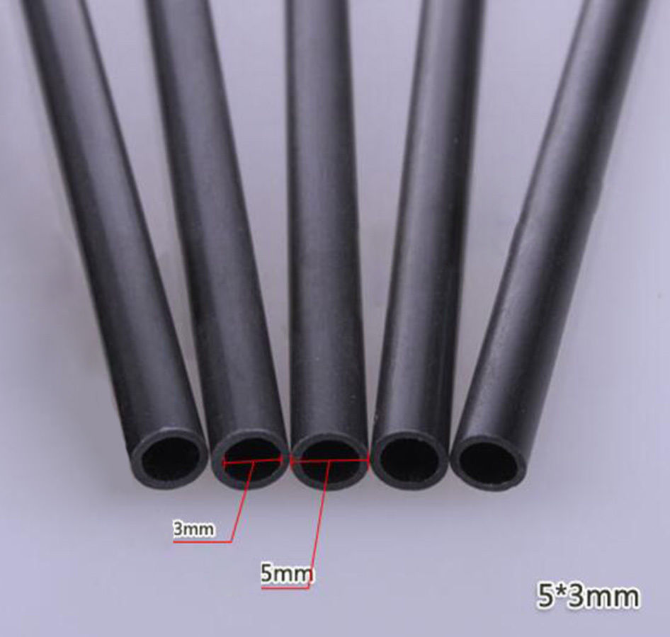 Carbon Fiber Tube 1.8mm 2mm 3mm 4mm 5mm 6mm OD 200mm & 400mm Long Round ...