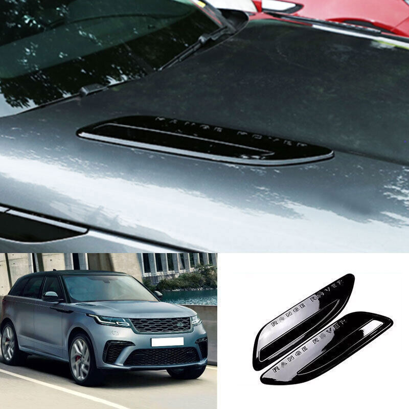 For Range Rover Velar 2018-2023 Gloss Black Engine Hood Air Outlet Vent ...