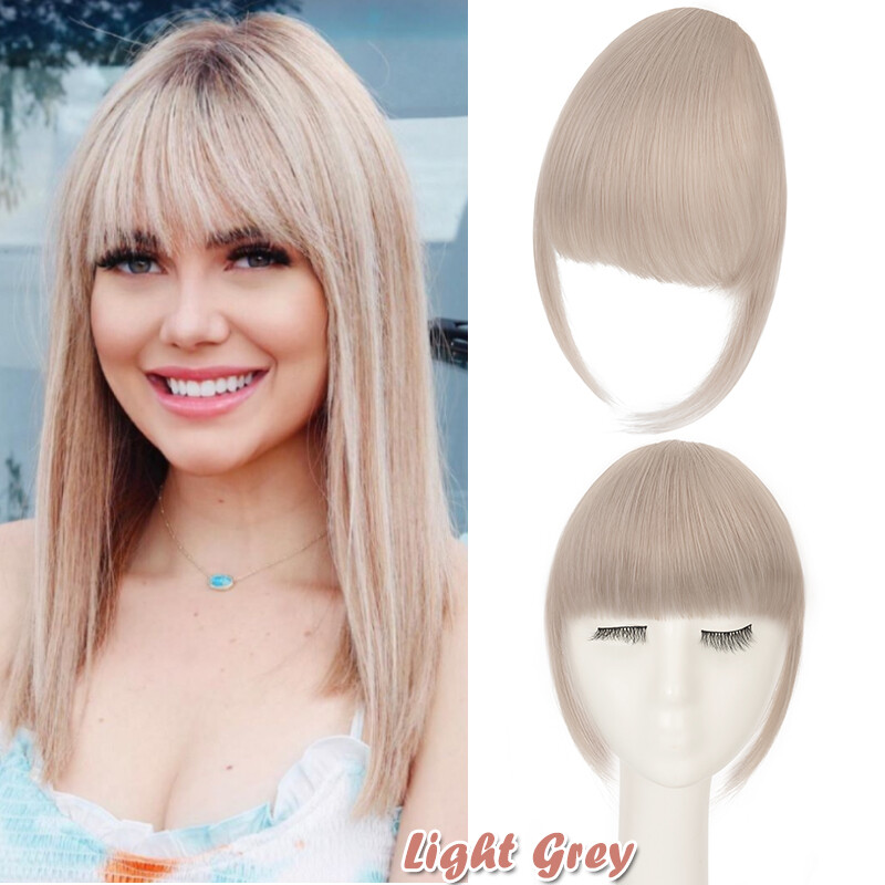 REAL Natural Fringe Bangs Clip In Hair Extension One Piece Real Thick ...