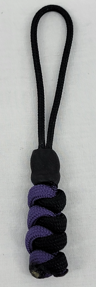 Paracord ~ Purple & Black ~ Zipper Pull/Knife Lanyards/Key Fob/Tool ...