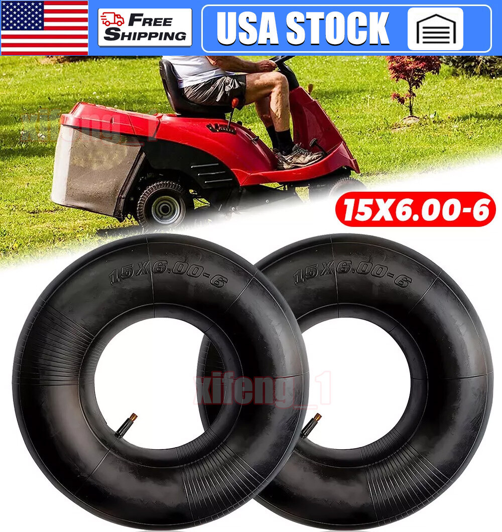 15x6.00-6 Inner Tube for Lawn Mower Snow Blower ATVs Heavy-Duty with TR ...