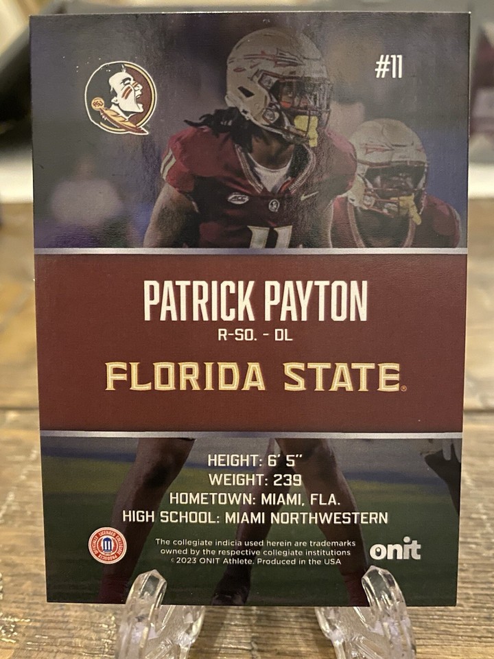 Onit Athlete 2023 Blackout Series Gold Patrick Payton Florida State ...