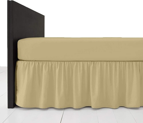 DEEP BASE PLAIN DYED Frilled Base VALANCE SHEETS POLY COTTON SINGLE ...