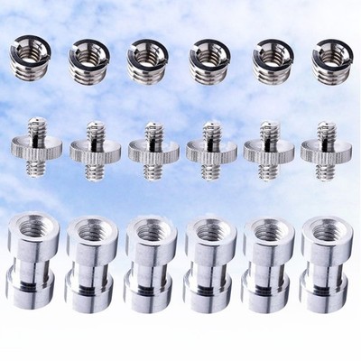 18Pcs 1/4 Inch 3/8 Inch Tripod Mount Screw Convert Adapter Flash Light ...