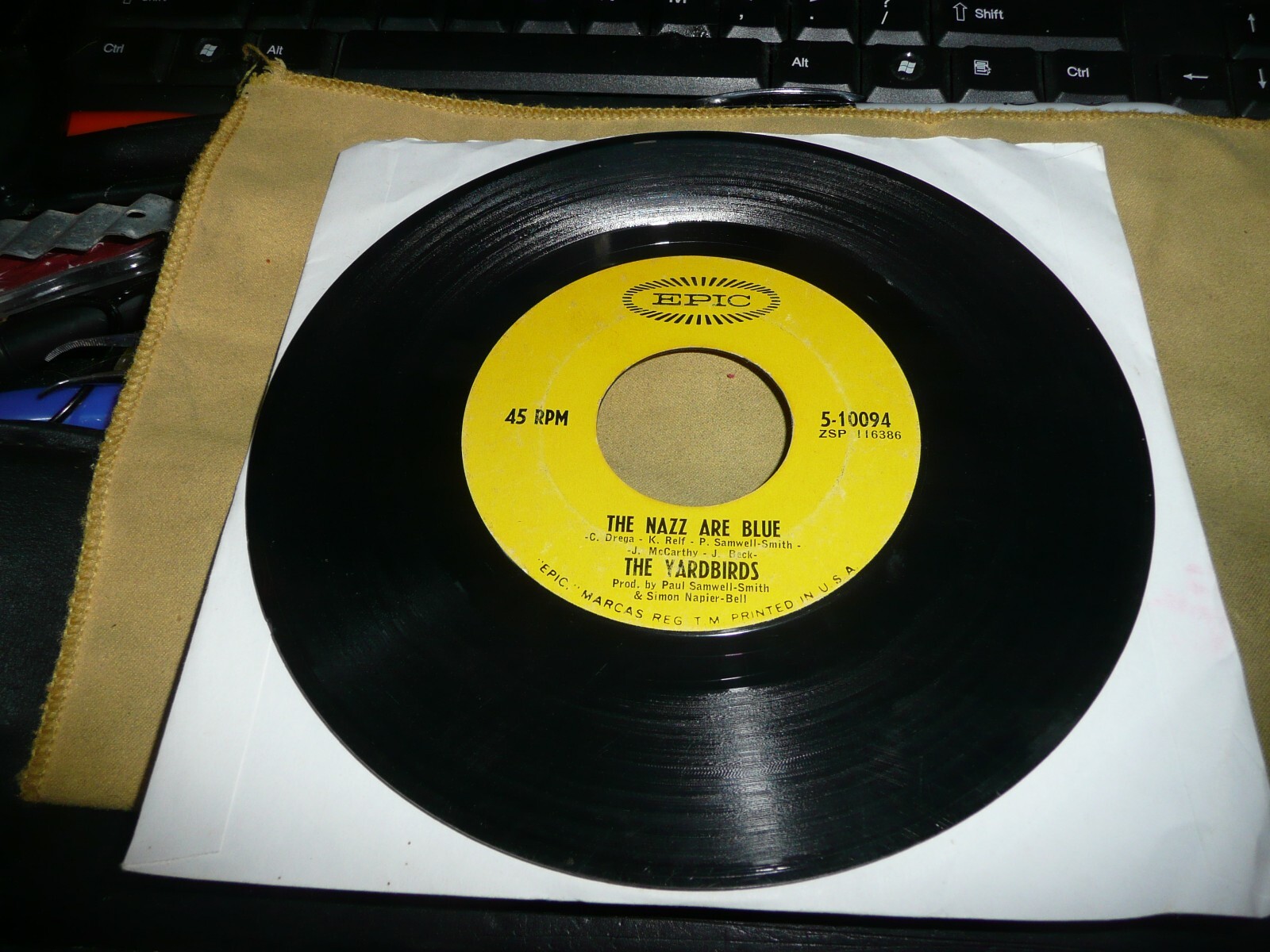 record 45 rare Yardbirds on Epic Nazz are Blue / Happenings 10 years ...