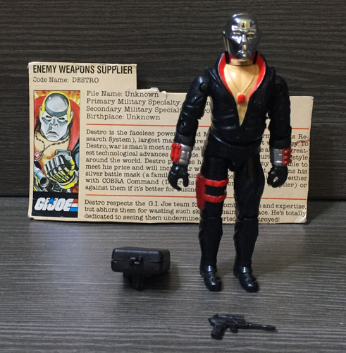 1983 GI JOE DESTRO v1 100% Compete w/ File Card Hasbro ARAH #2 | eBay
