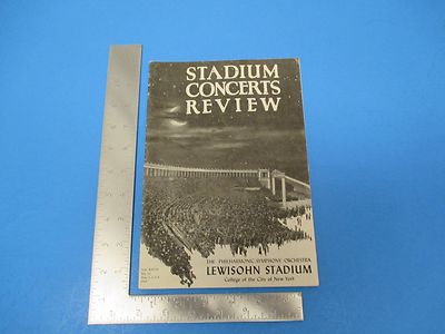 Vintage 1944 Lewisohn Stadium Concerts Review College Of The City Of NY ...