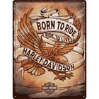 Nostalgic Art Harley Born To Ride Eagle 30x40cm Large Metal Sign Home ...
