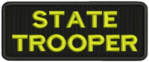 state trooper embroidery patches 2x5 hook yellow | eBay