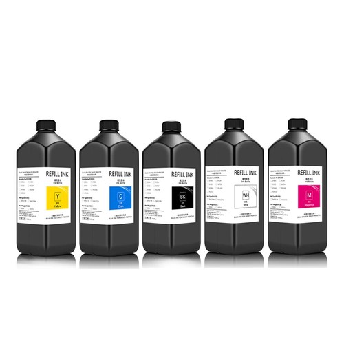 5x1000ml New Improved Universal Use LED UV Inkjet Ink For Seiko 1020 ...