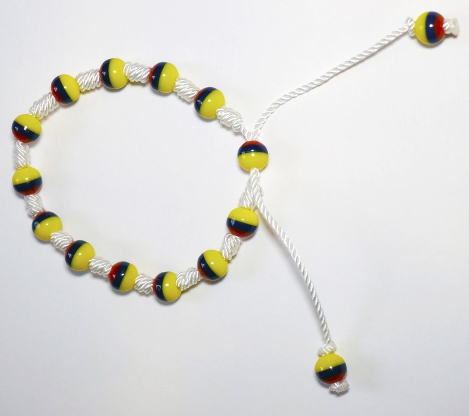 Original Handmade Bracelet Flag Colors Colombia Ecuador Venezuela | eBay