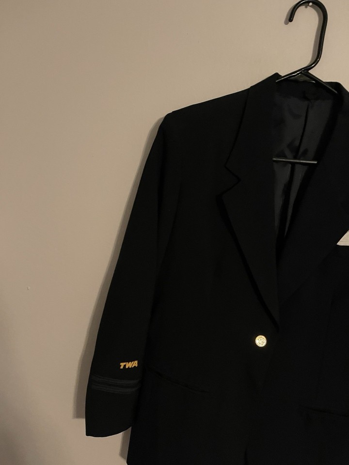 VTG TWA Trans World Airlines Flight Attendant Stewardess Uniform Jacket ...