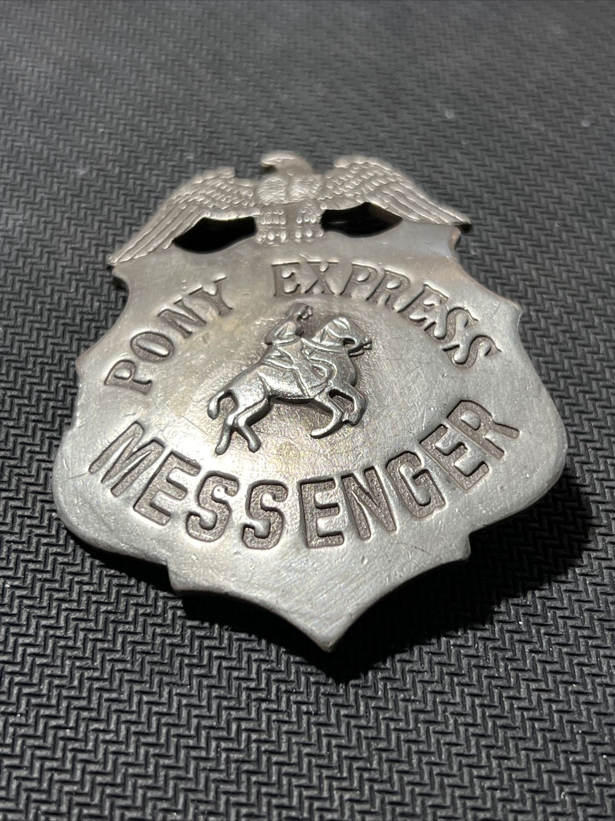 Pony Express Messenger Western Cowboy Badge Pin Obsolete | eBay