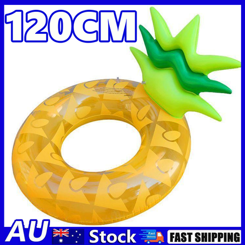 Giant Inflatable Pineapple Swimming Ring Backrest Pool Floats Circle ...