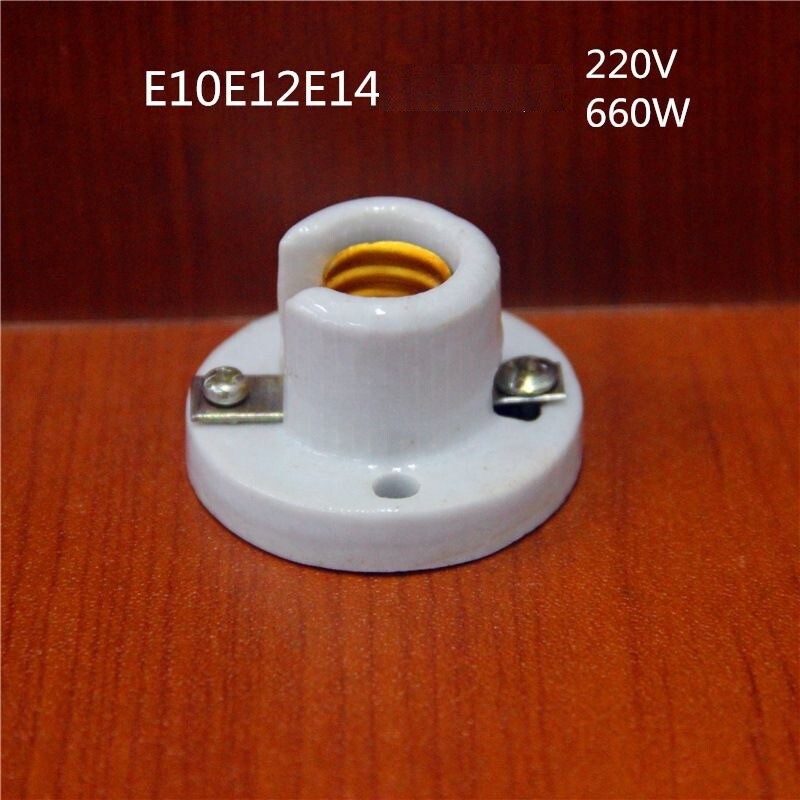 2x E10 E12 E14 Light Socket Porcelain Ceramic Screw Socket Lamp Holder ...