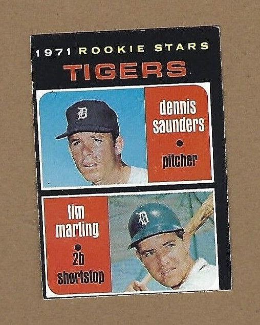 1971 TOPPS TIGERS ROOKIE STARS BASEBALL CARD #423 | eBay
