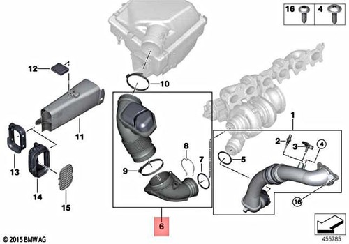 Genuine BMW F20 F21 F22 F23 F30 F31 F32 F33 F34 F36 340i AIR DUCT ...